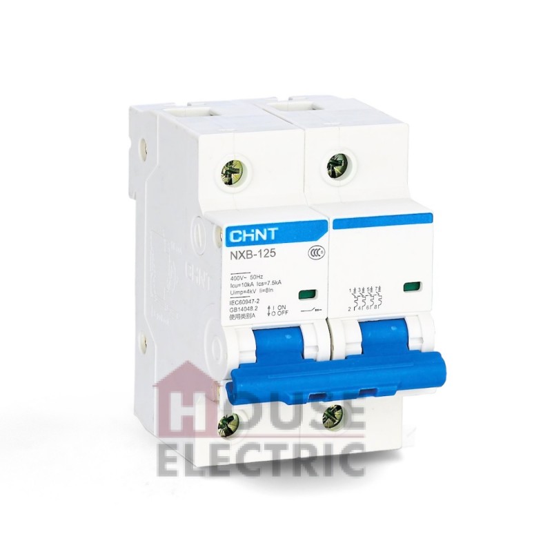 Автоматический выключатель CHINT NXB-125 10kA 2P C 80A