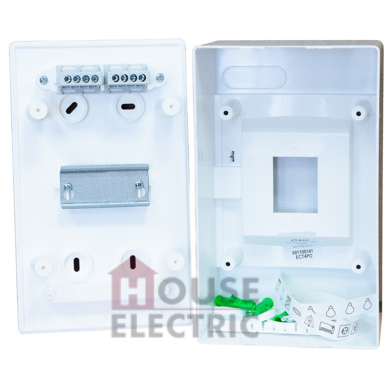 Распределительный навесной щиток ETI ECT-4 PO IP40, 4 модуля