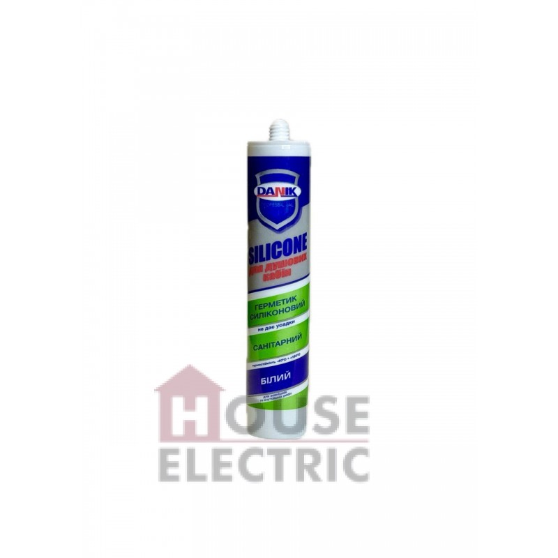 Герметик силиконовый санитарный Danik белый 310 мл