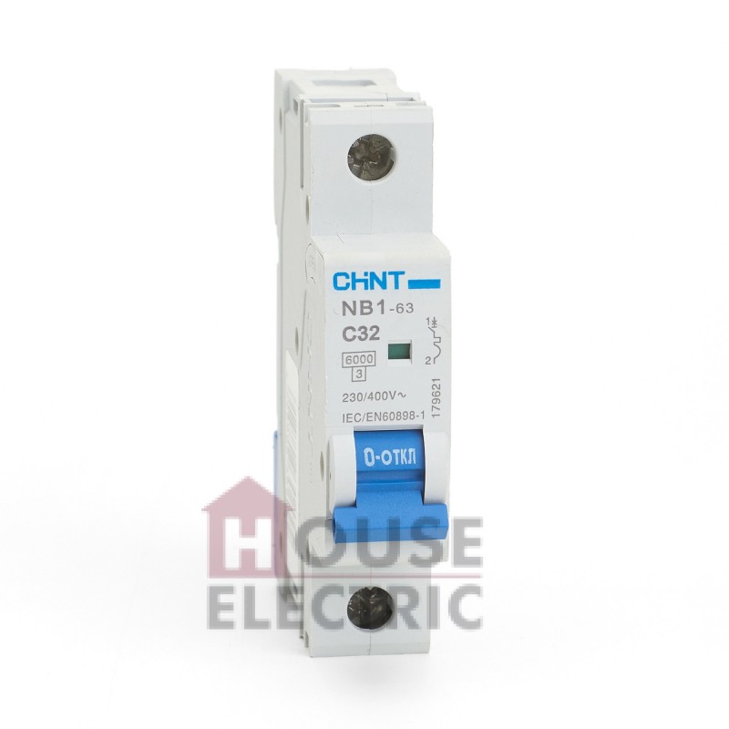 Автоматический выключатель CHINT NB1-63 6kA 1P 32A C