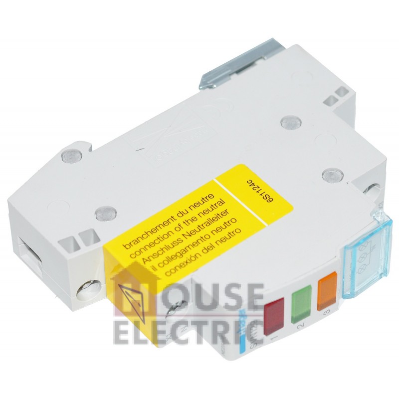 Индикатор модульный на DIN-рейку Hager SVN129 тройной (красный, зеленый, оранжевый) LED 230В